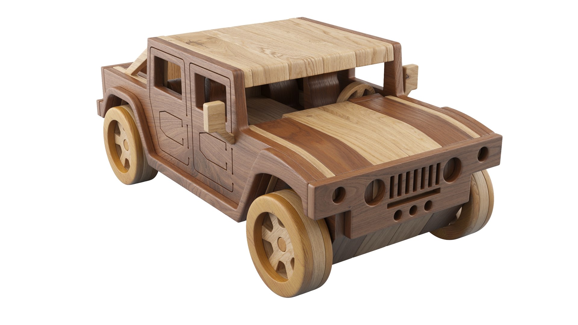 Wooden Hummer Toy 3D Model - TurboSquid 2285508