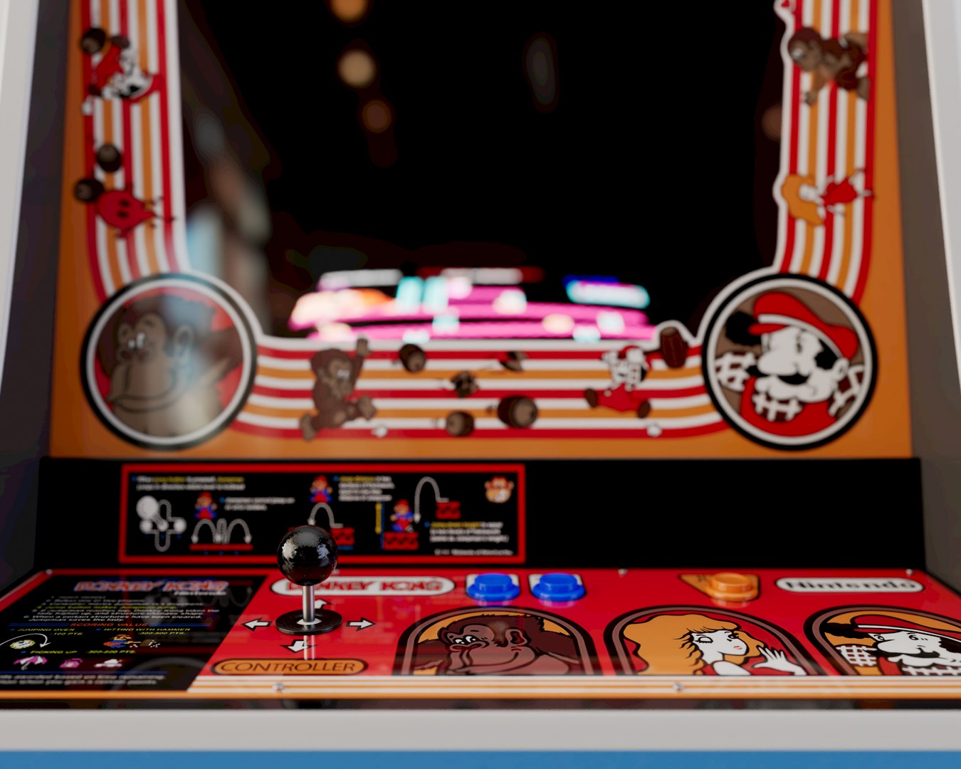 Nintendo Donkey Kong Arcade Cabinet 3D Model - TurboSquid 1949048