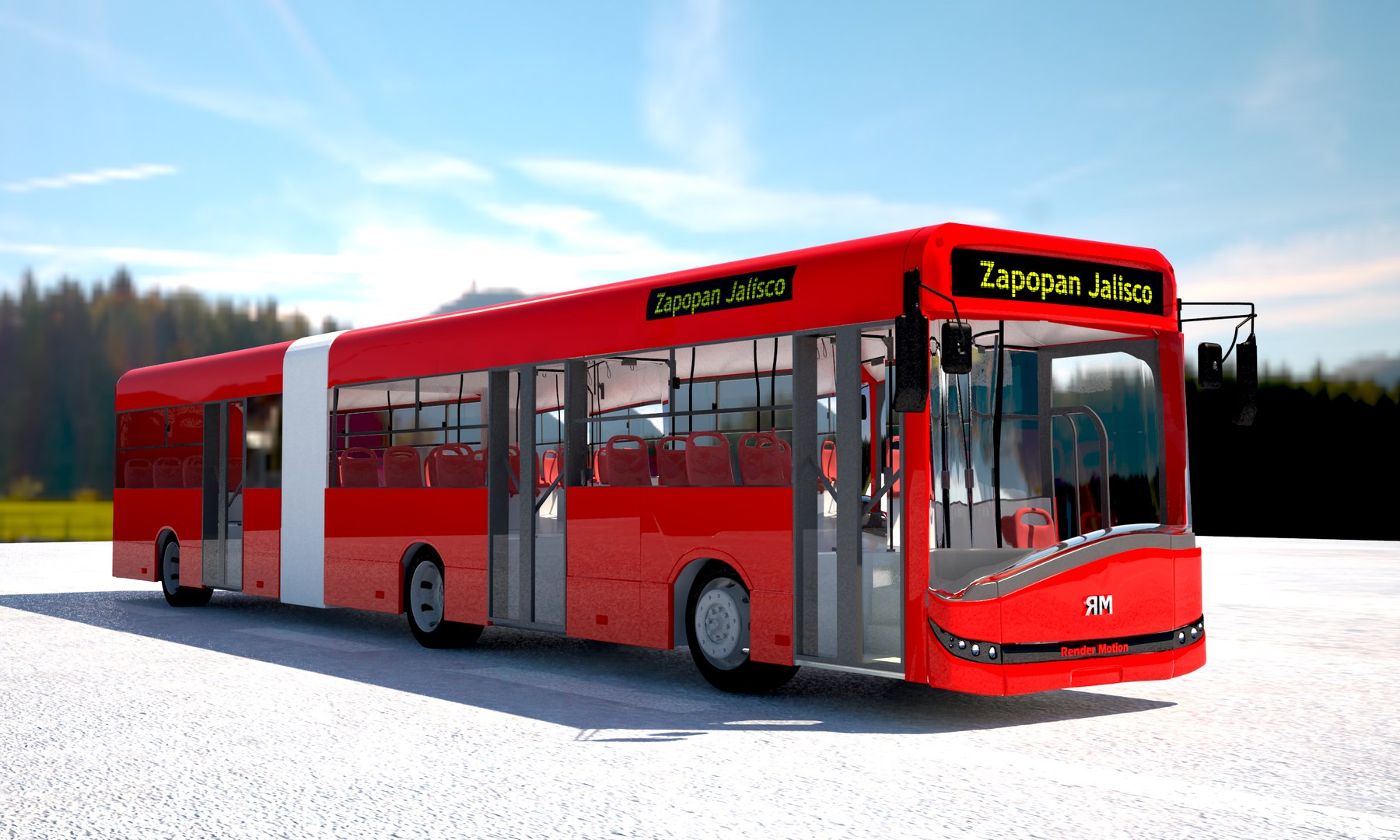 autobus camion 3d model