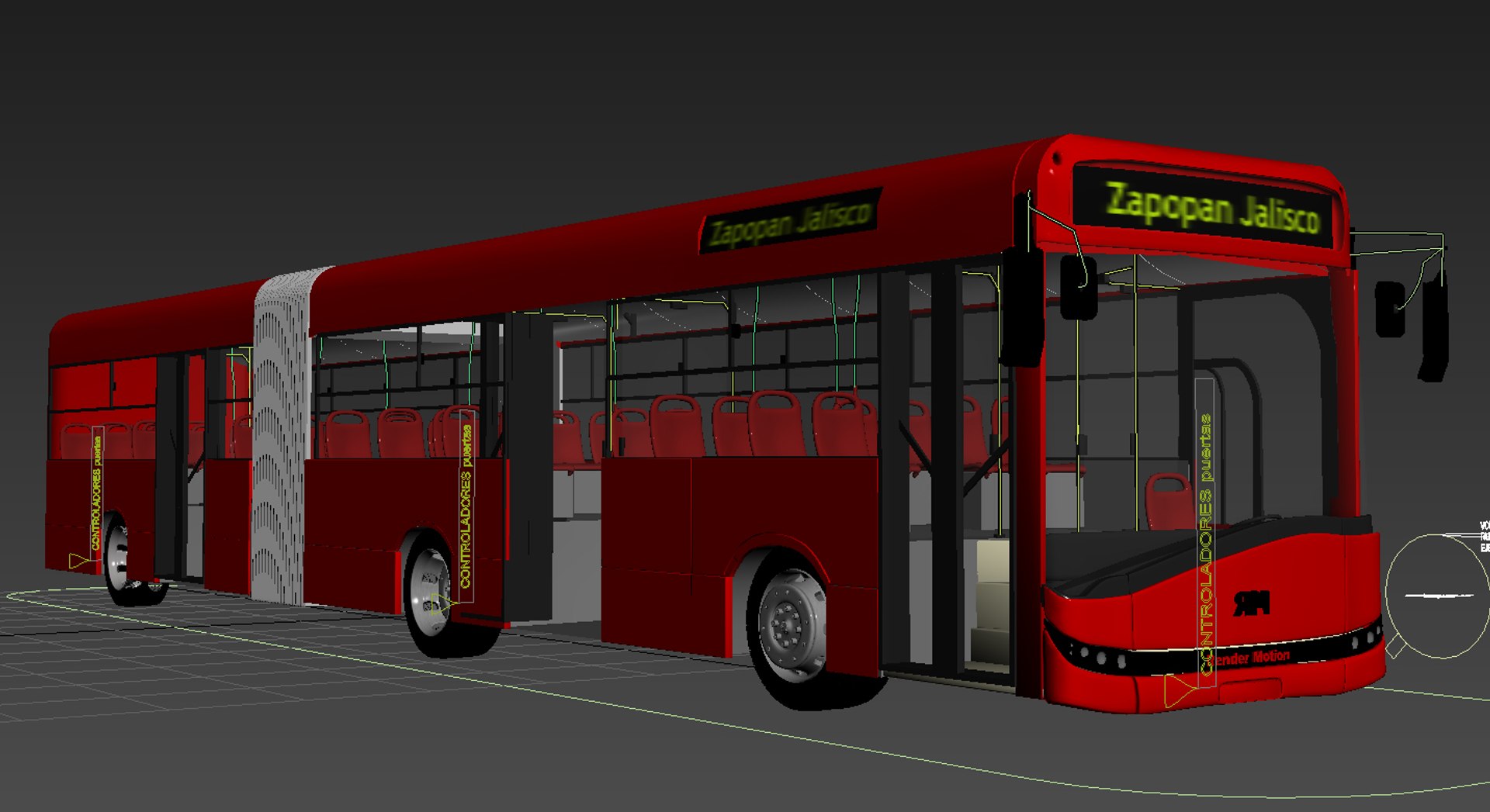 autobus camion 3d model