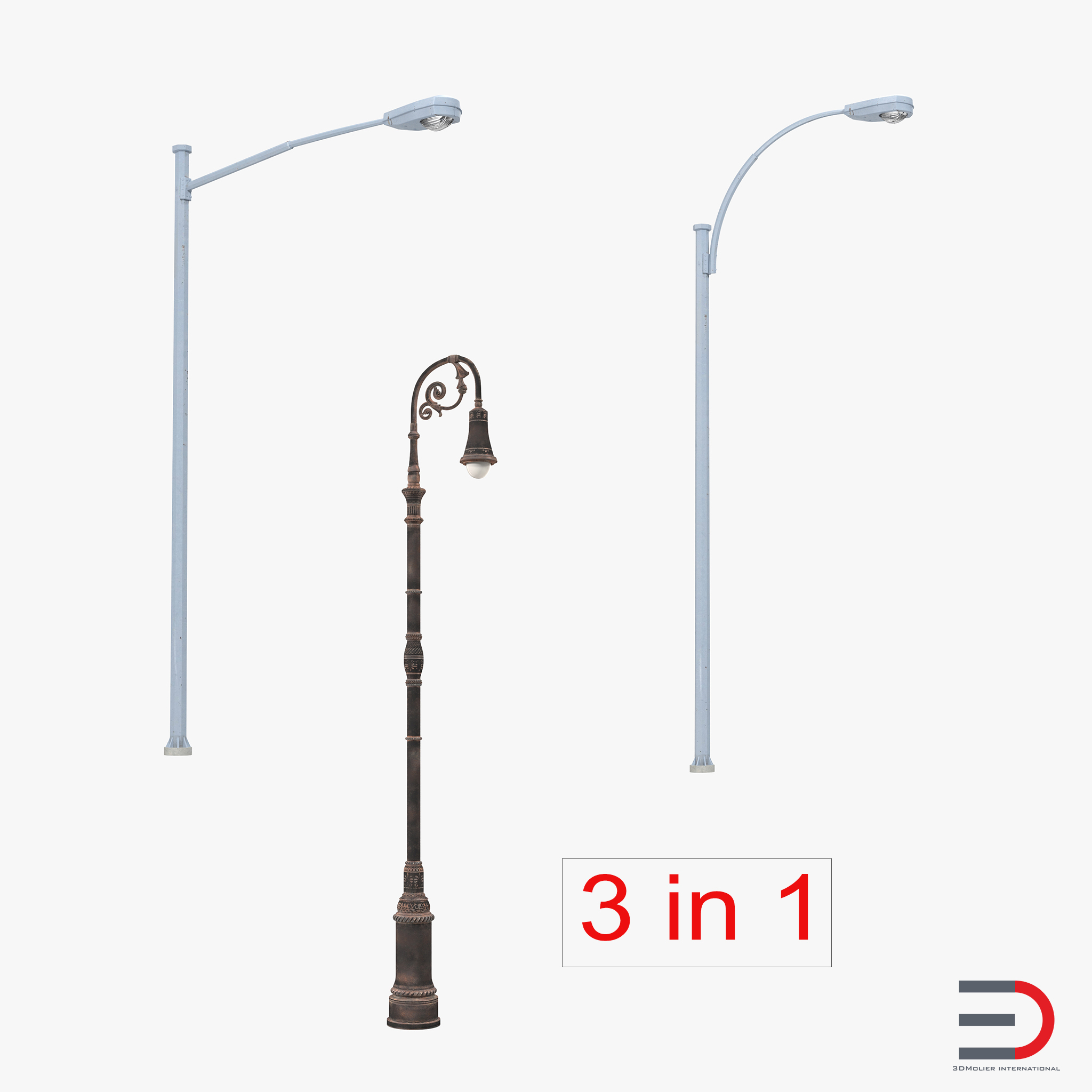 3d street lamps model