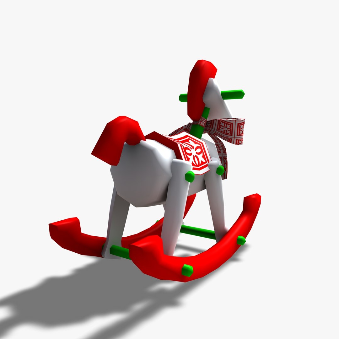 rocking horse decoration dxf