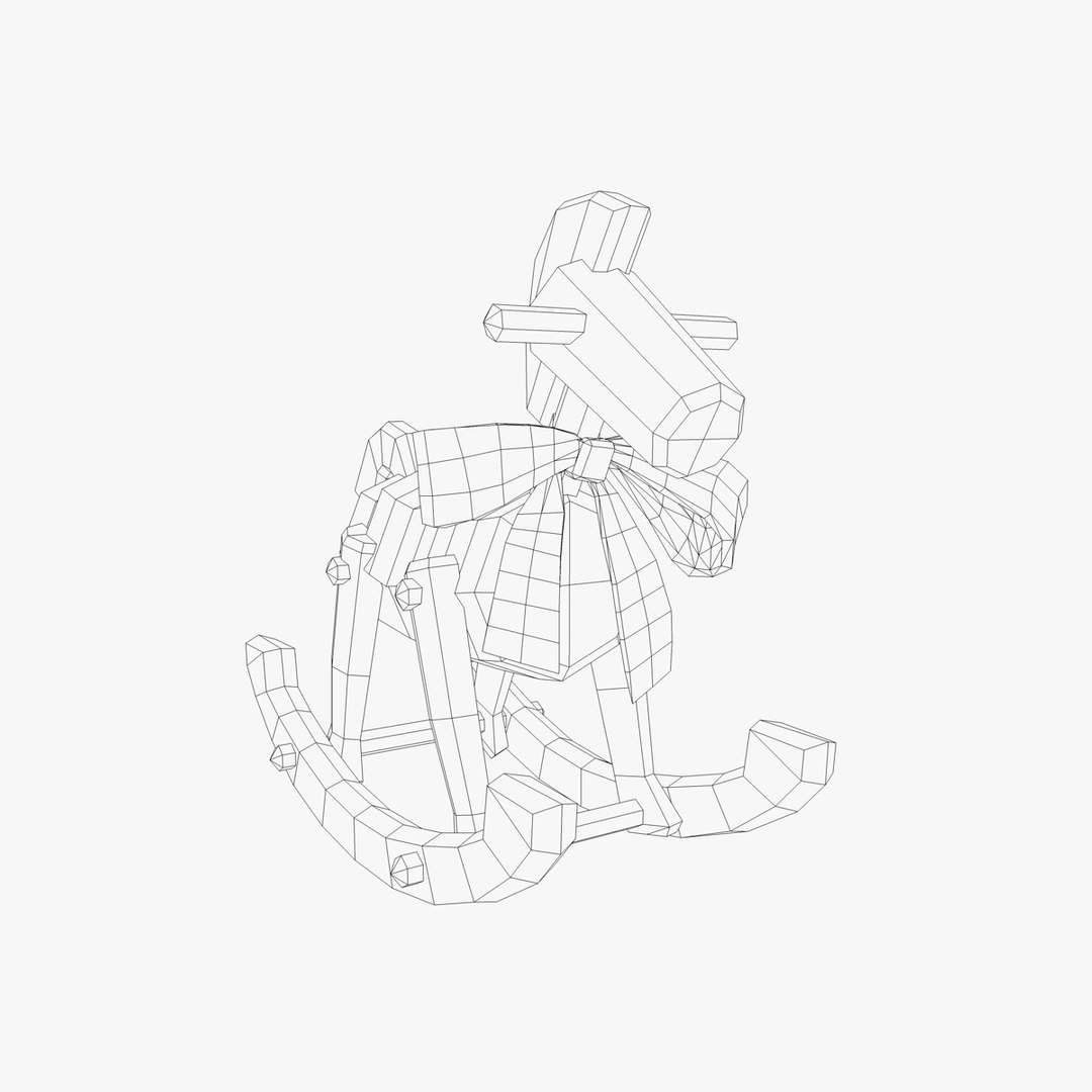 rocking horse decoration dxf