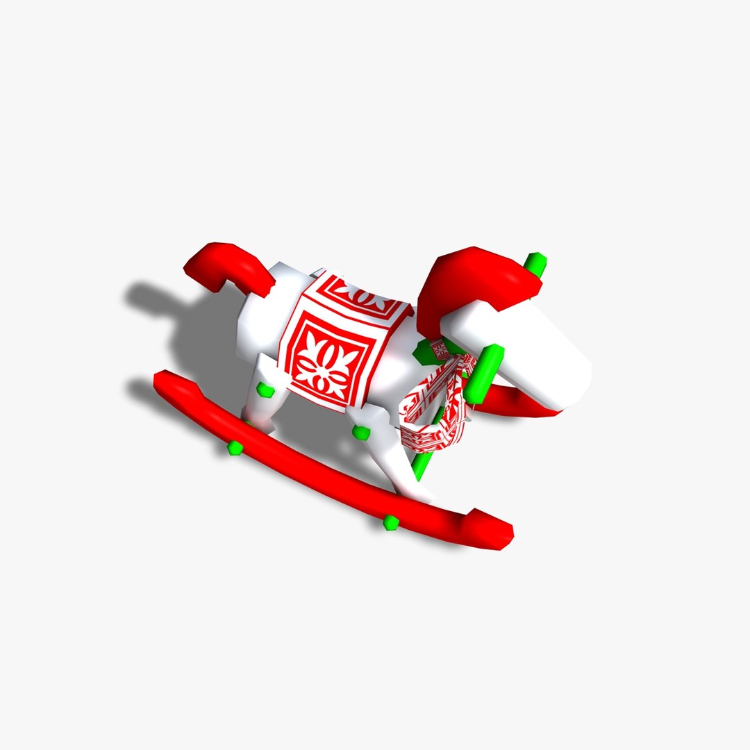 rocking horse decoration dxf