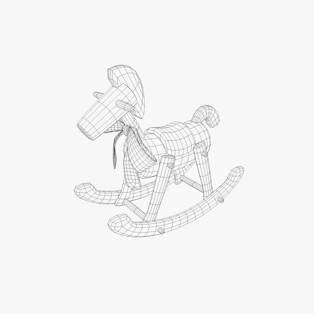 rocking horse decoration dxf