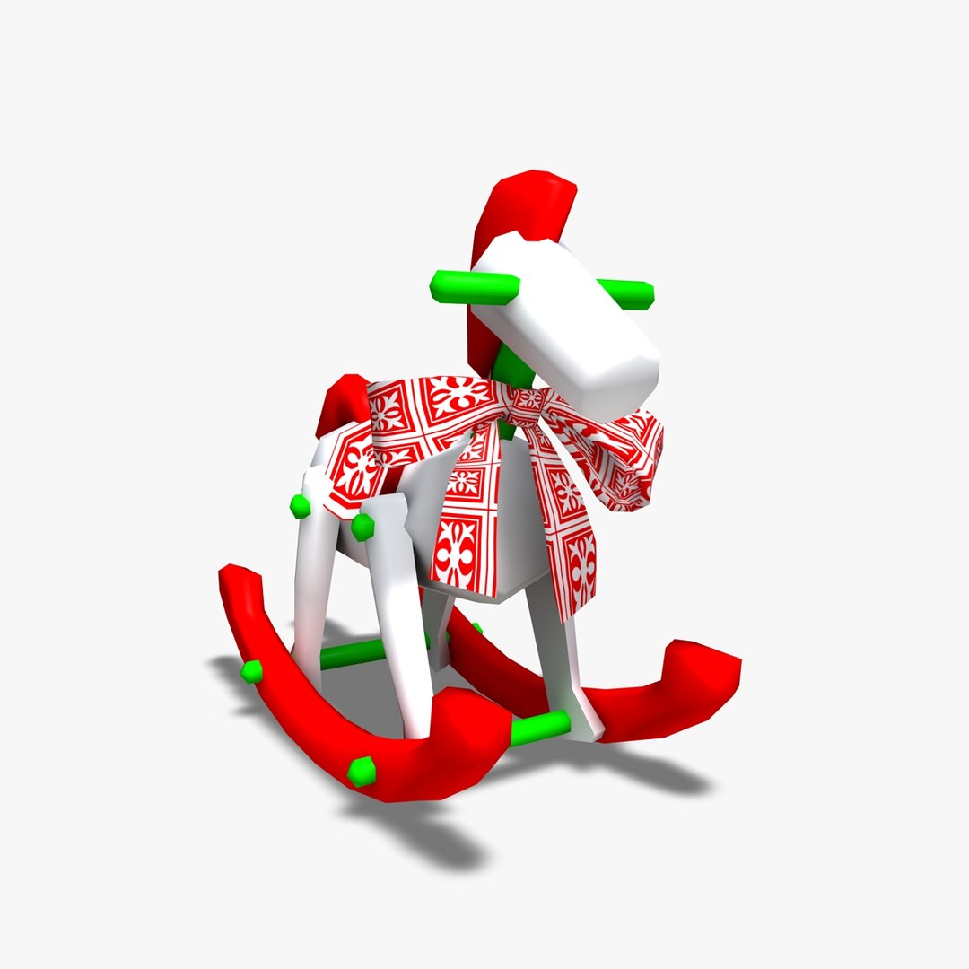 rocking horse decoration dxf