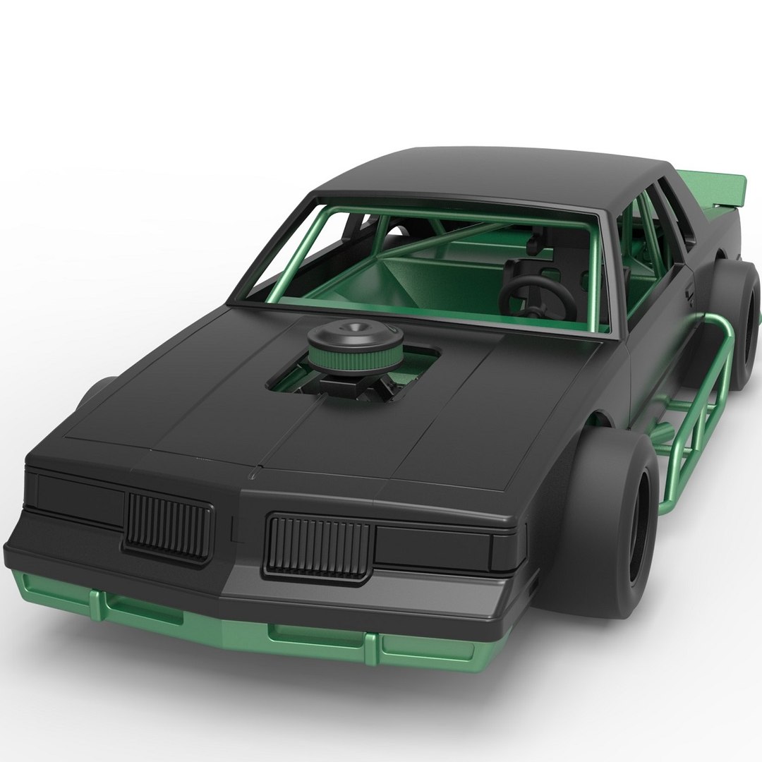 3D Diecast vintage Asphalt Modified stock car Scale 1 to 25 ...