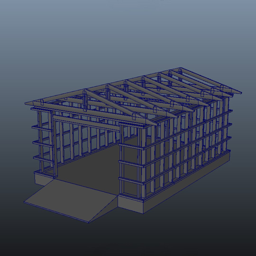 realistically garage 3d obj