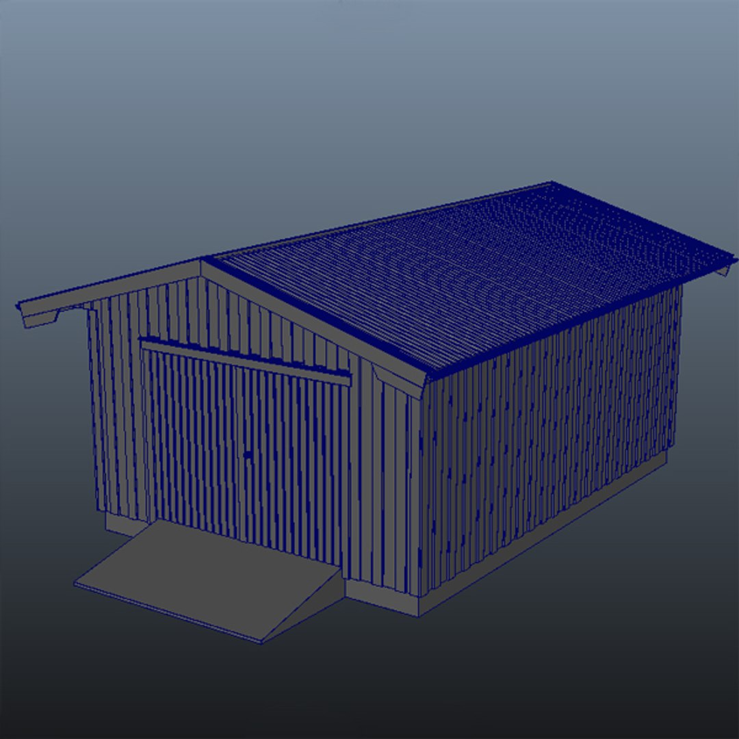 realistically garage 3d obj