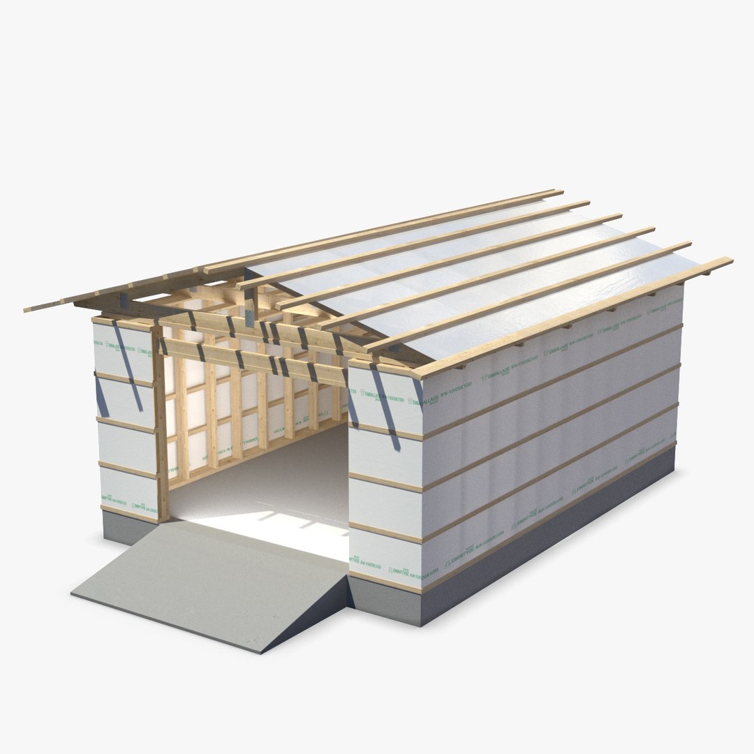 realistically garage 3d obj