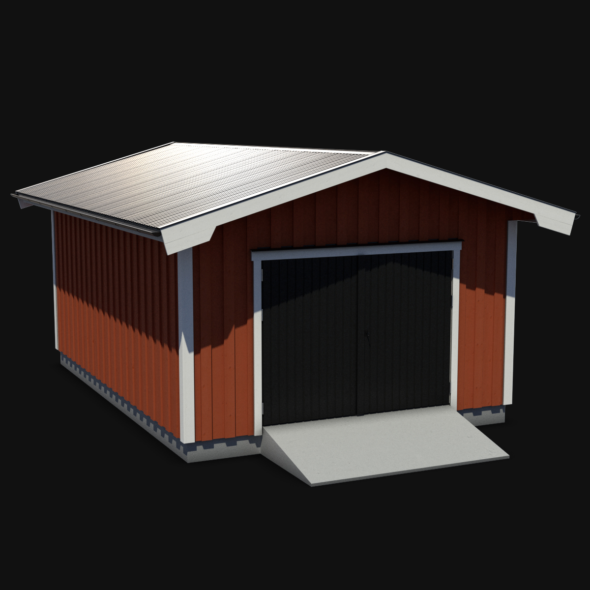 realistically garage 3d obj