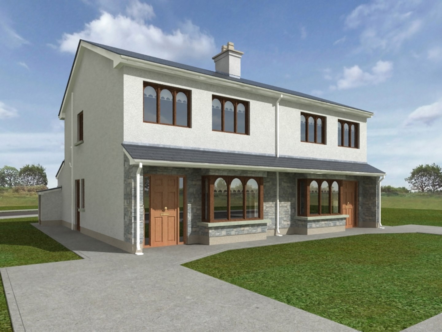 3d Max Single House Render