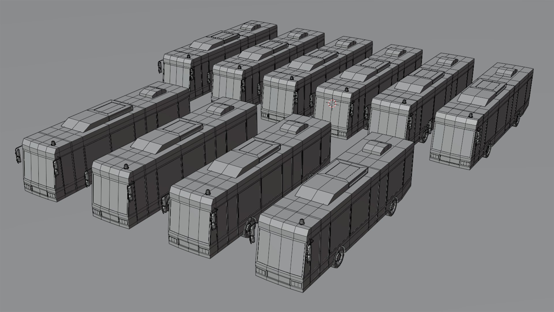 Low Poly Bus Collection 070546 3D Model - TurboSquid 2226002
