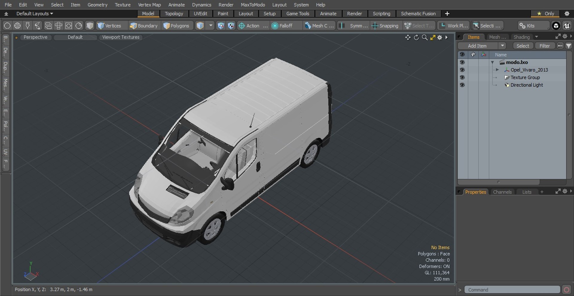 3d generic van model