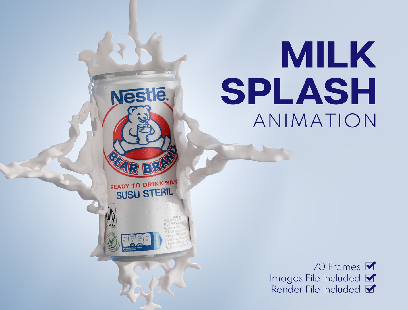Milk Splash Animation 3D - TurboSquid 2342381