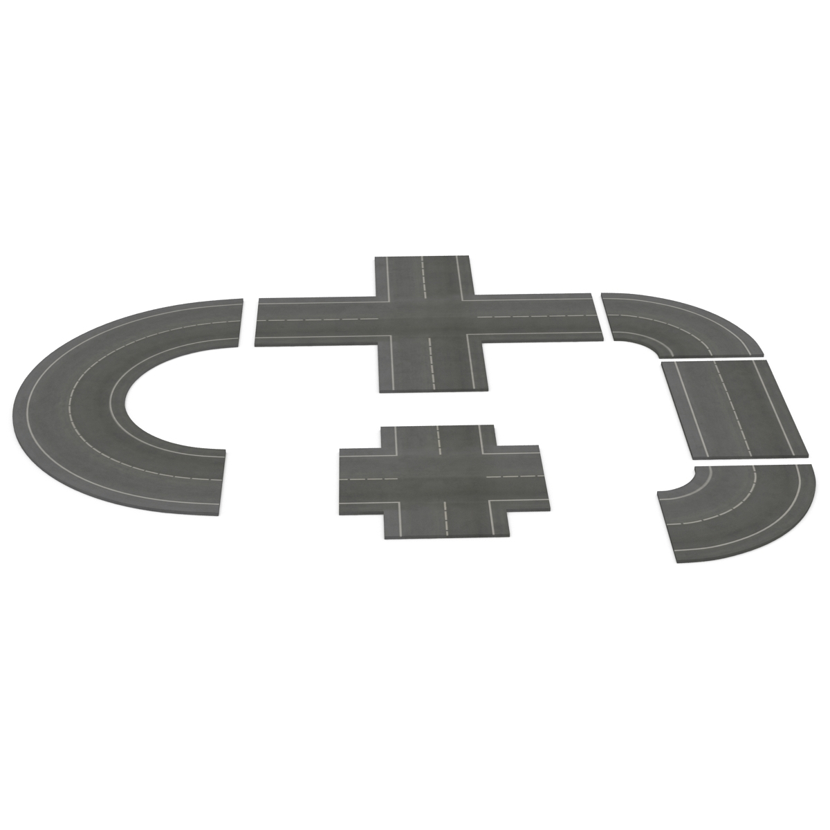 3d model road modeled