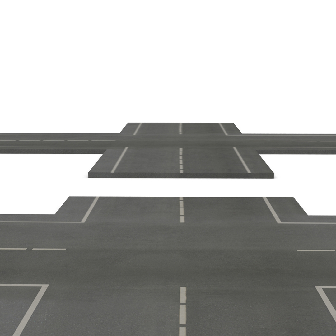 3d model road modeled