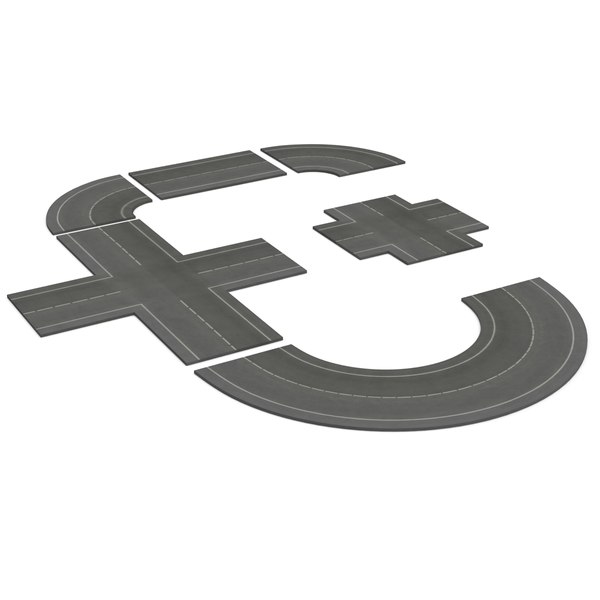 3d model road modeled