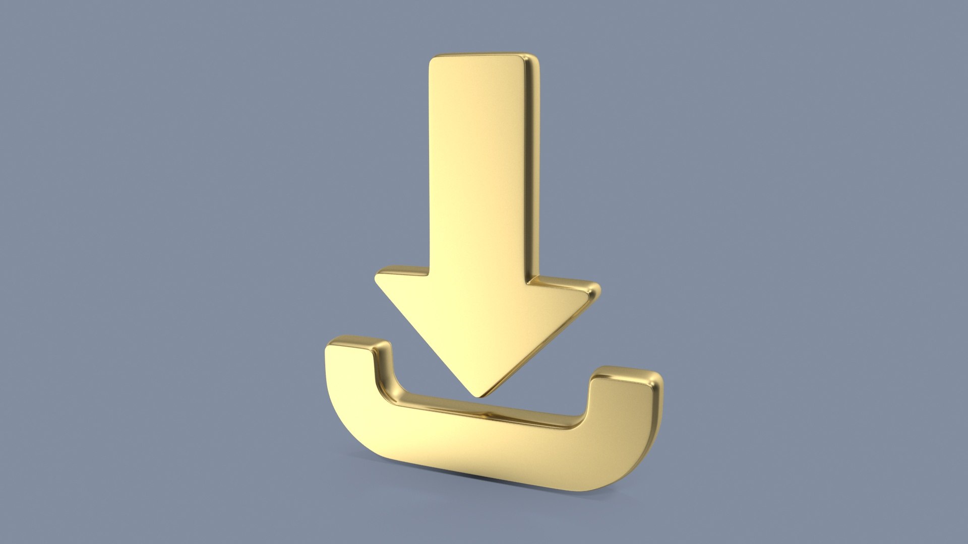 Download Arrow Symbol Gold 3D - TurboSquid 2056220