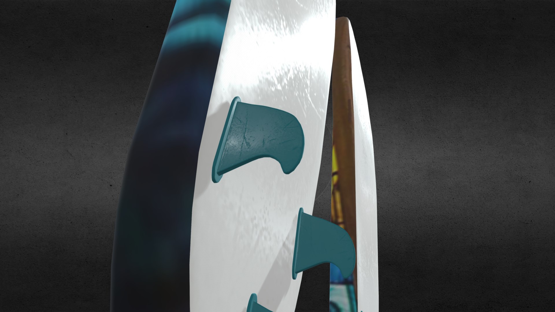 Mermaid Surfboard Low Poly UW Unwrapped Model - TurboSquid 1966782