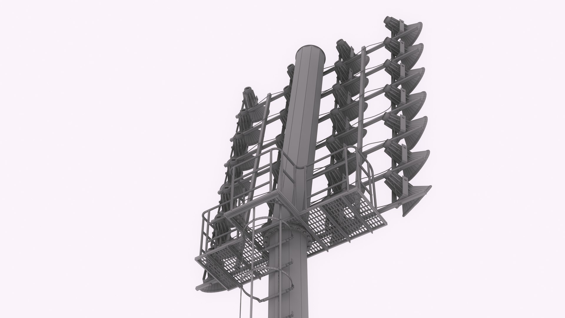 3D Stadium Lighting Pole Model - TurboSquid 2268960