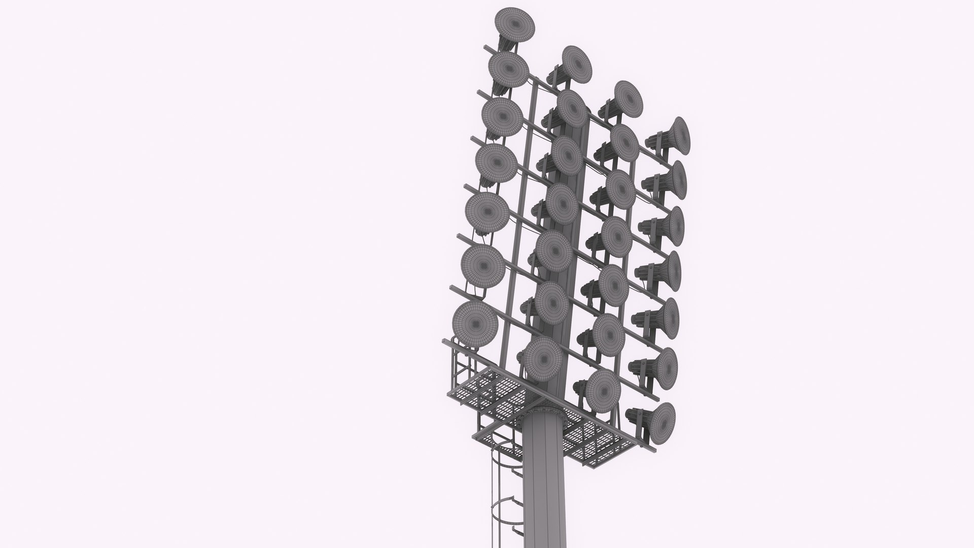 3D Stadium Lighting Pole Model - TurboSquid 2268960