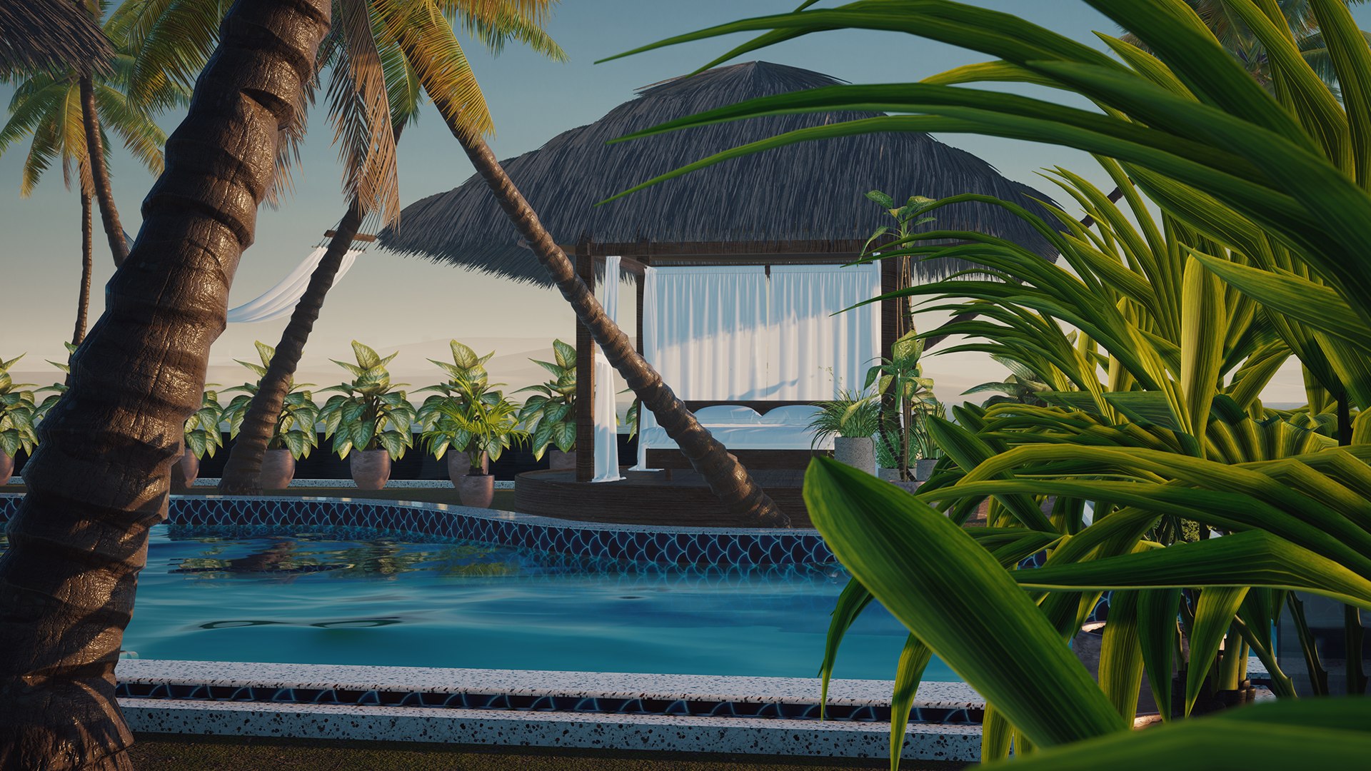 Exterior Beach Resort 3D Model - TurboSquid 1735872