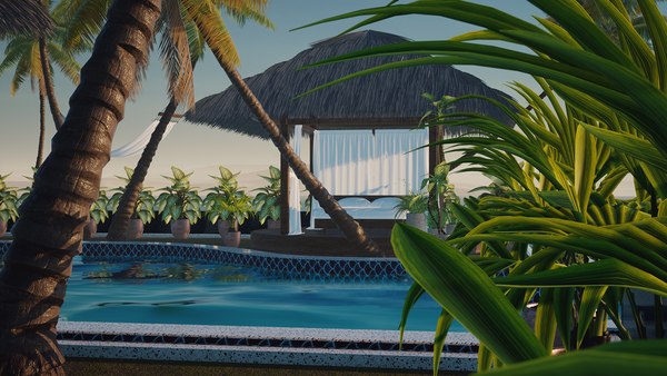 Exterior Beach Resort 3D model - TurboSquid 1735872