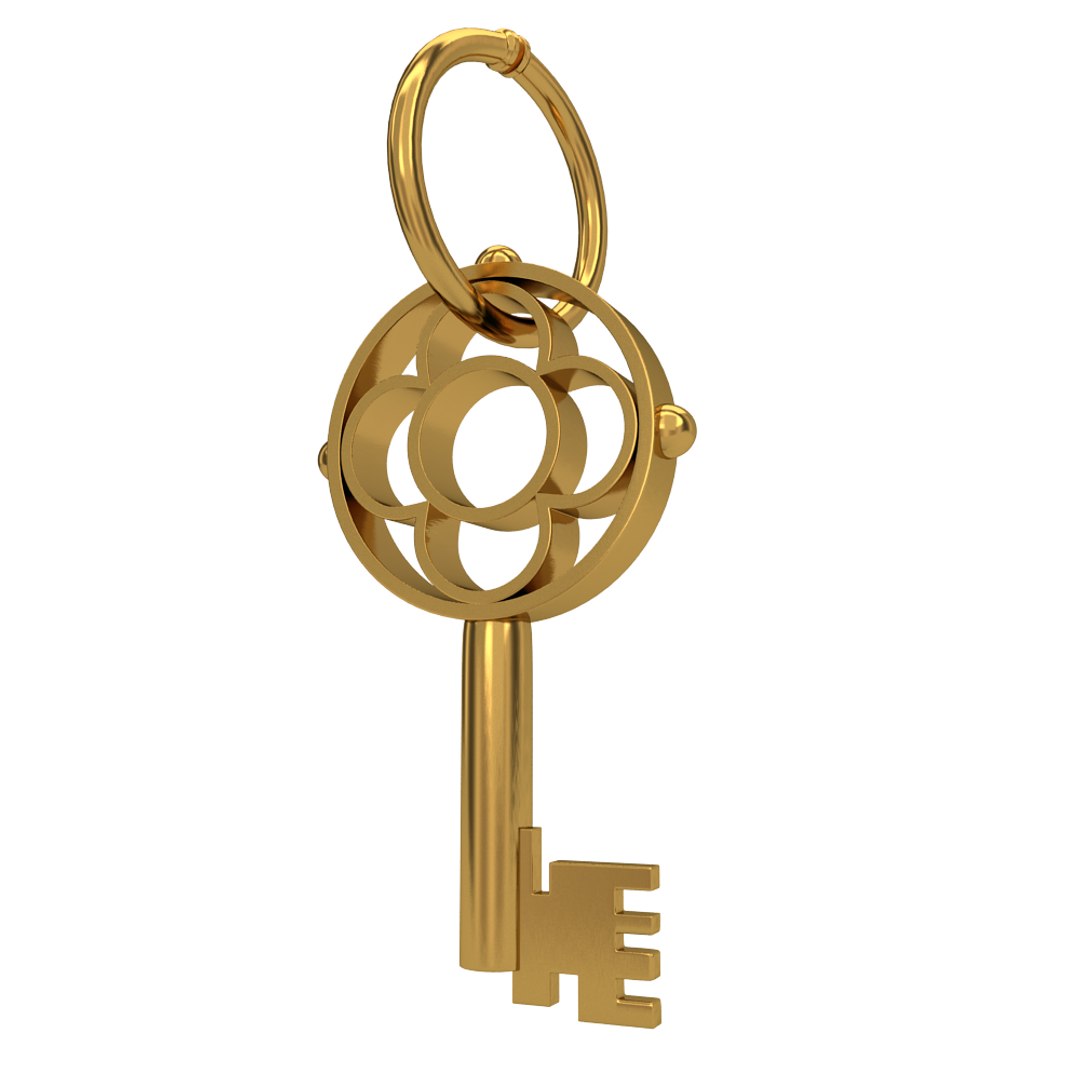 ancient old luxury key 3d model