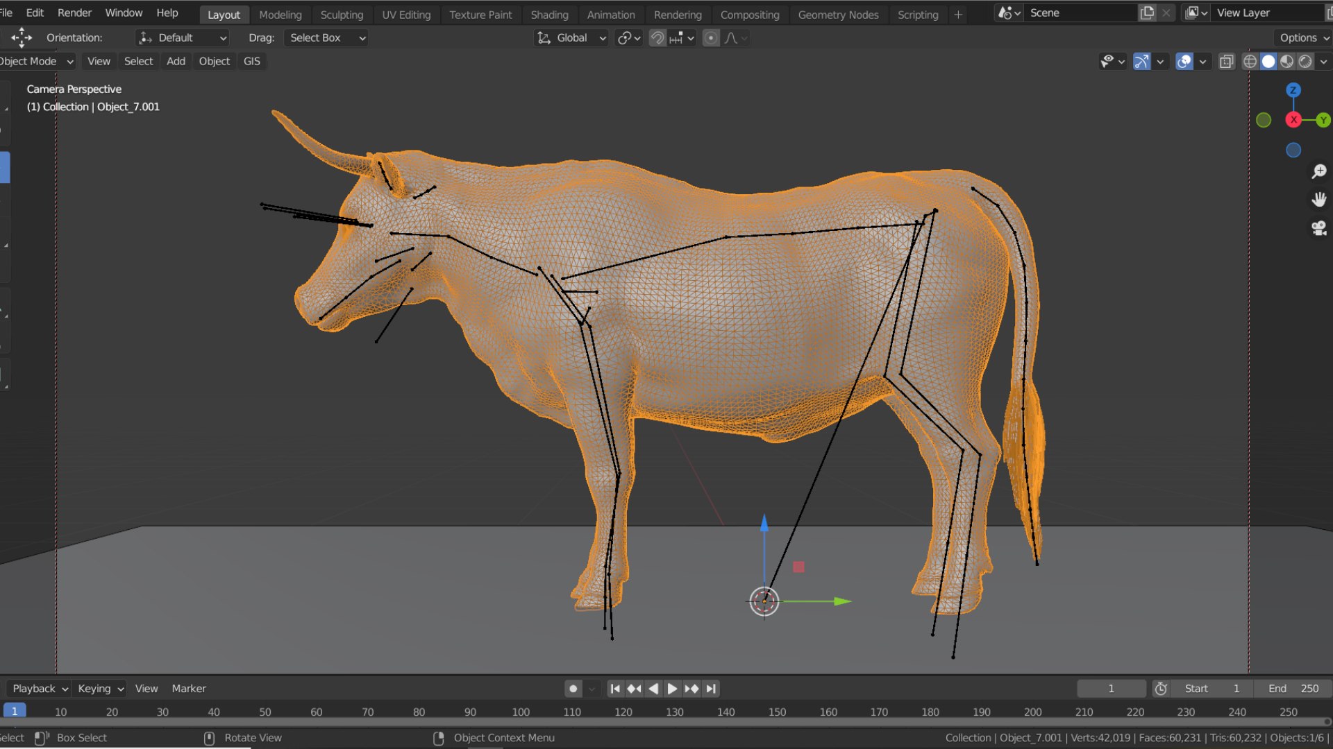 3D Cattle Steer Cow Bull Rigged Animation Model - TurboSquid 2014176