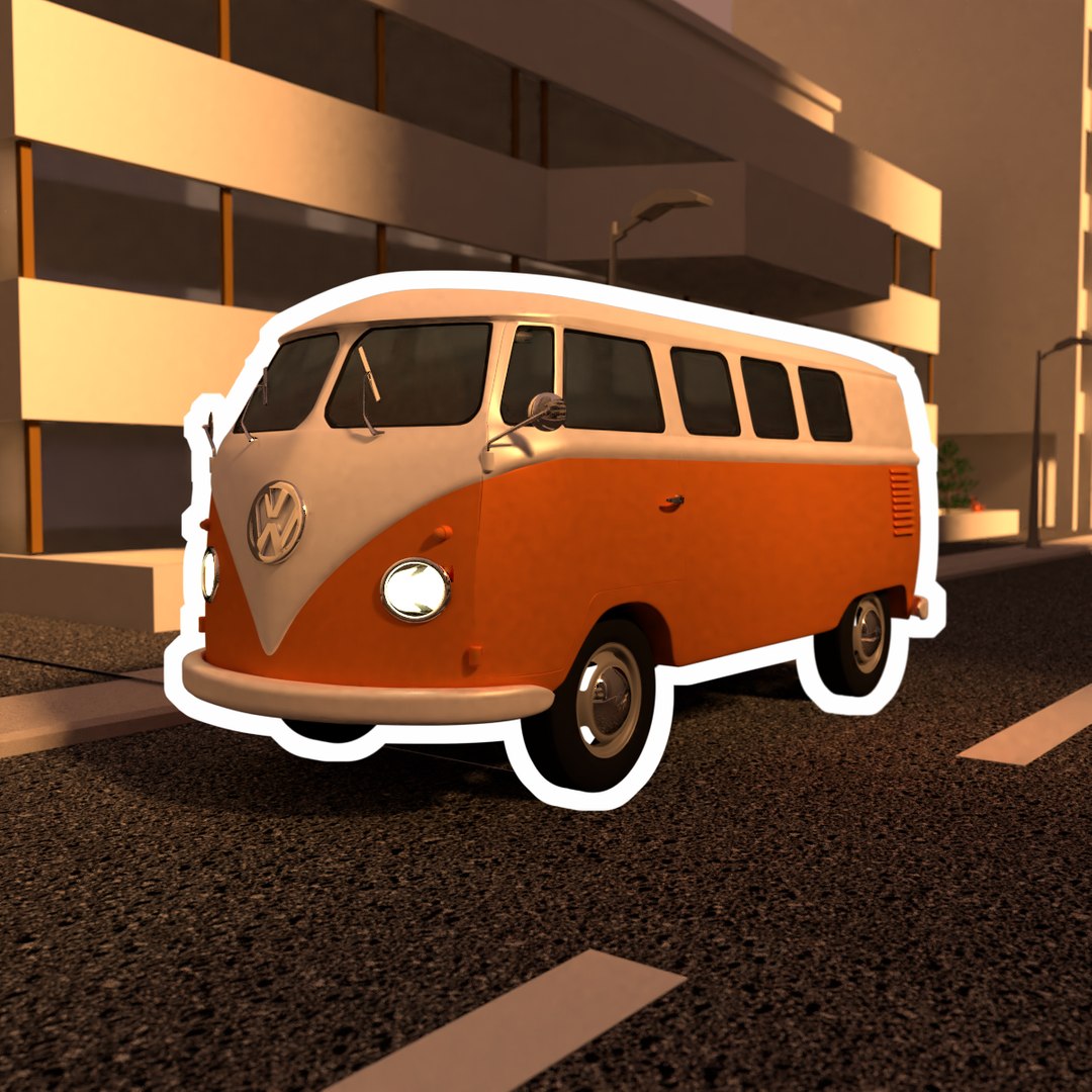 Free volkswagen transporter t1 van 3D model - TurboSquid 1378736