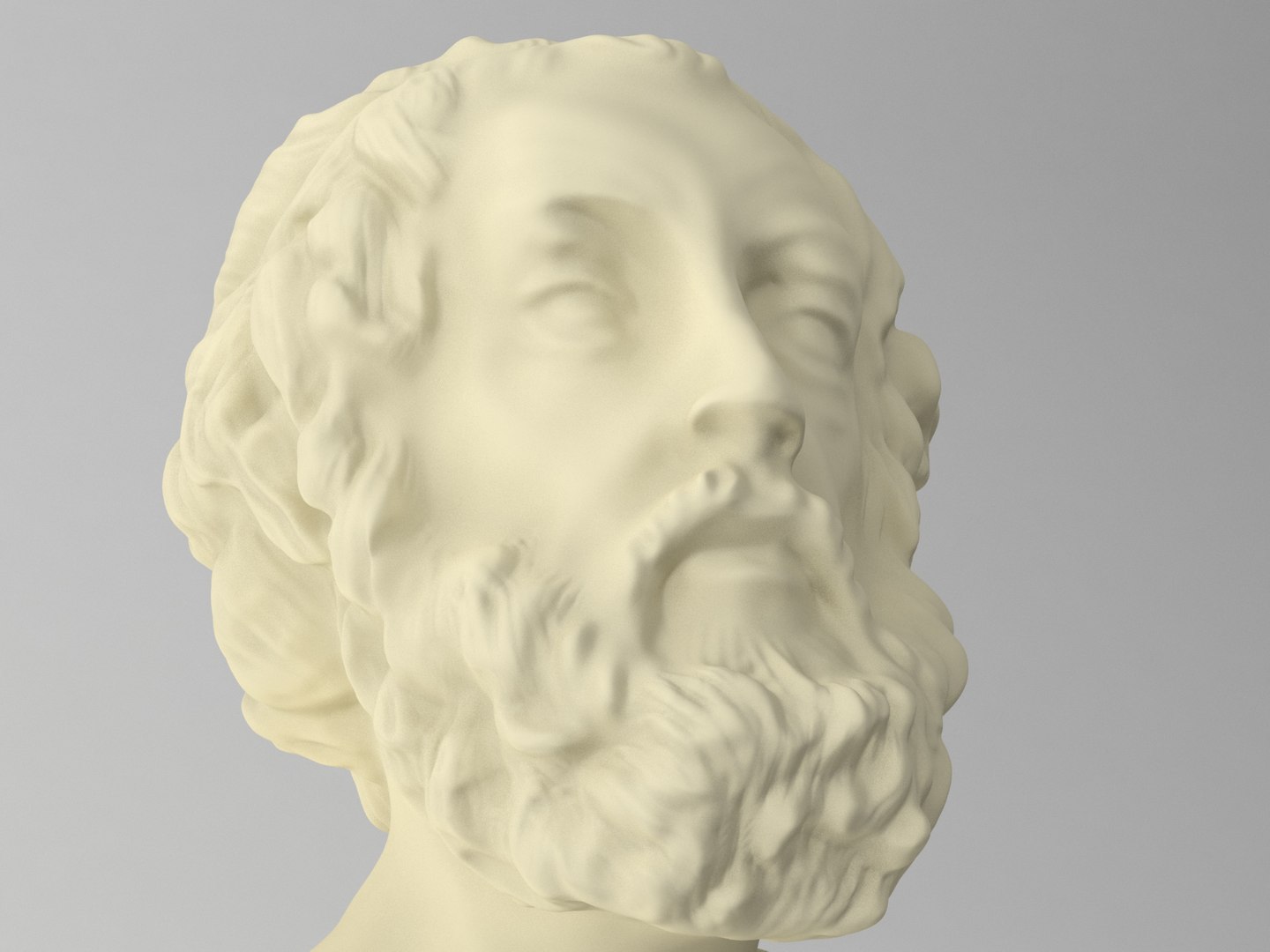 3d Model Homer Statue Scanned
