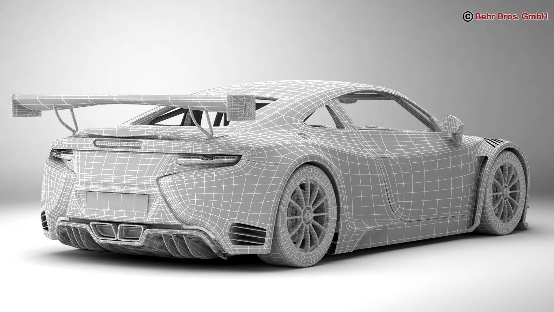 generic sports car gt 3d model