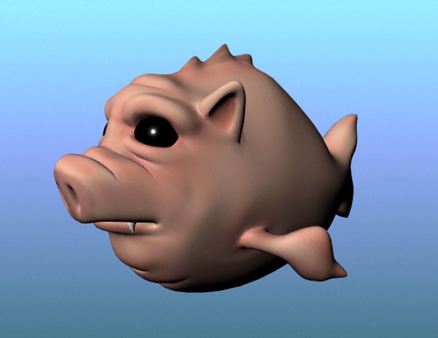farm pig 3d model