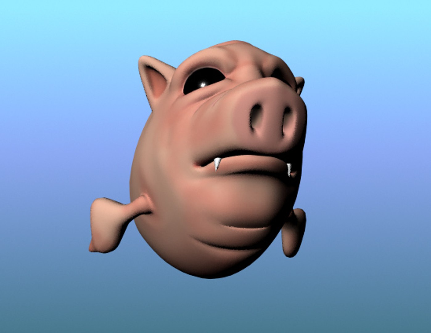 farm pig 3d model