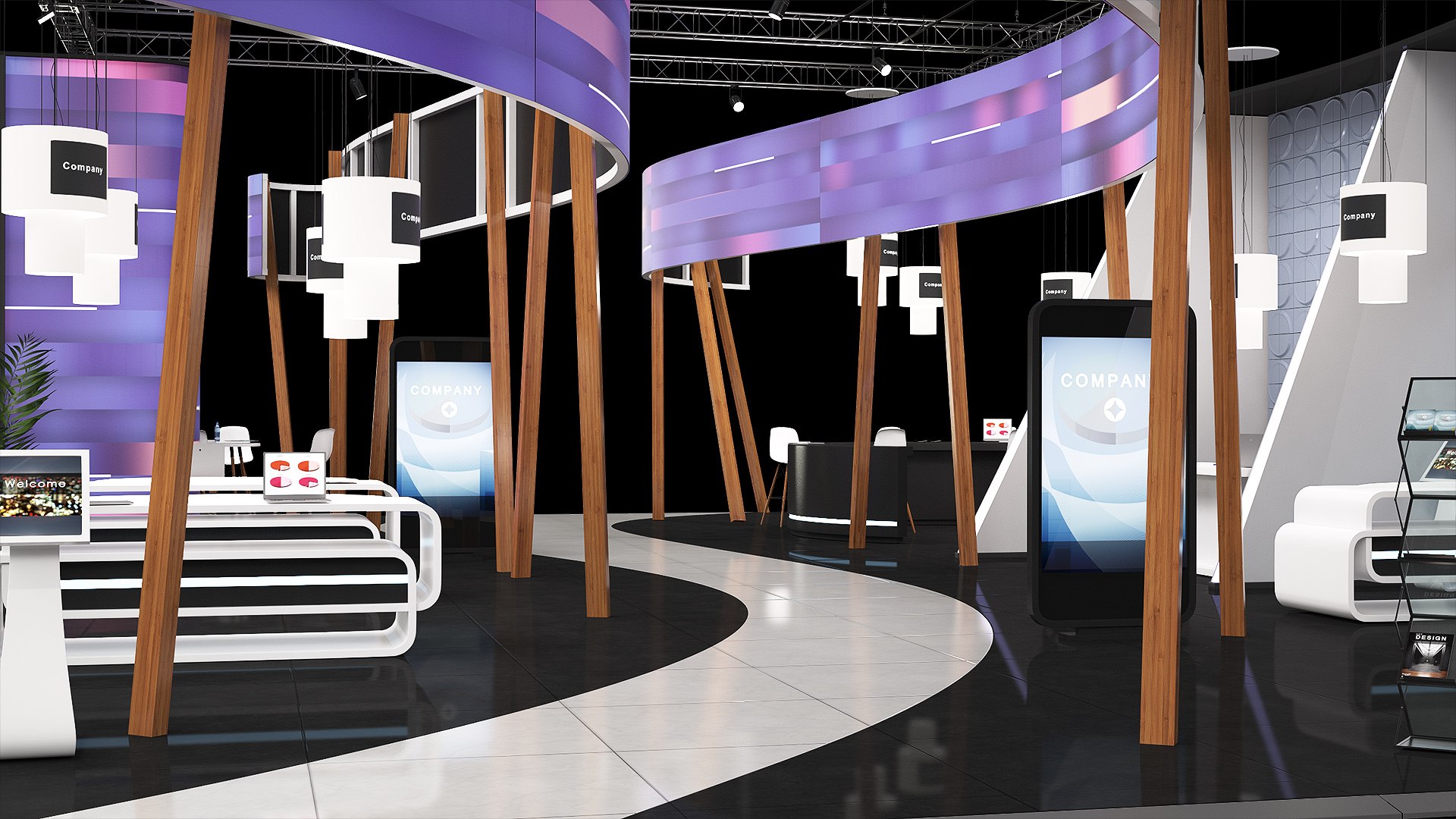 Exhibition stand model - TurboSquid 1637430