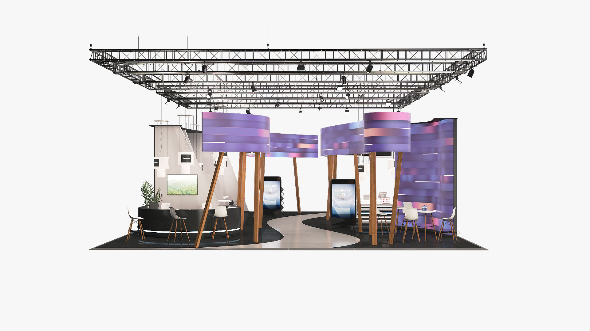 Exhibition stand model - TurboSquid 1637430