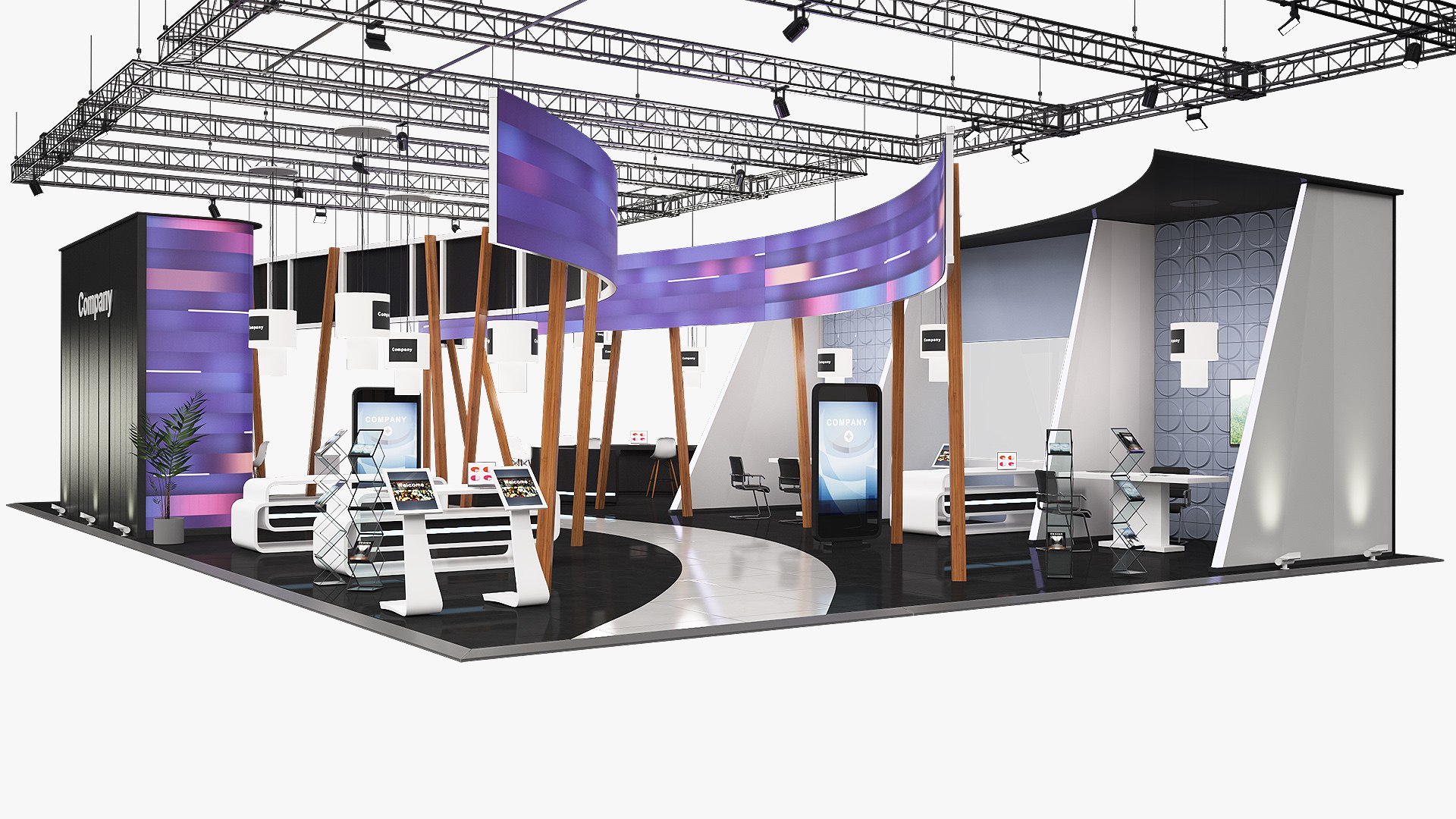 Exhibition stand model - TurboSquid 1637430