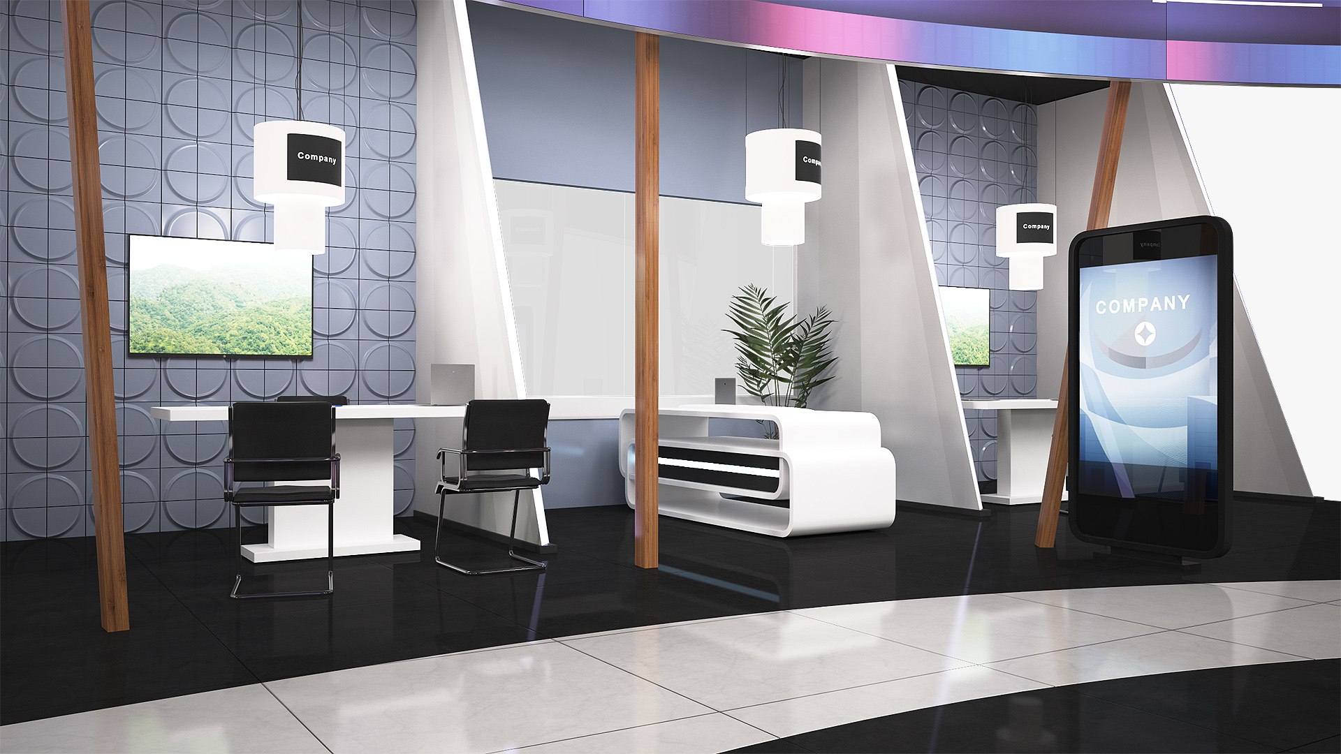 Exhibition stand model - TurboSquid 1637430