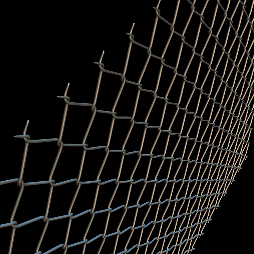 3D Wire Fence Model - TurboSquid 1464126