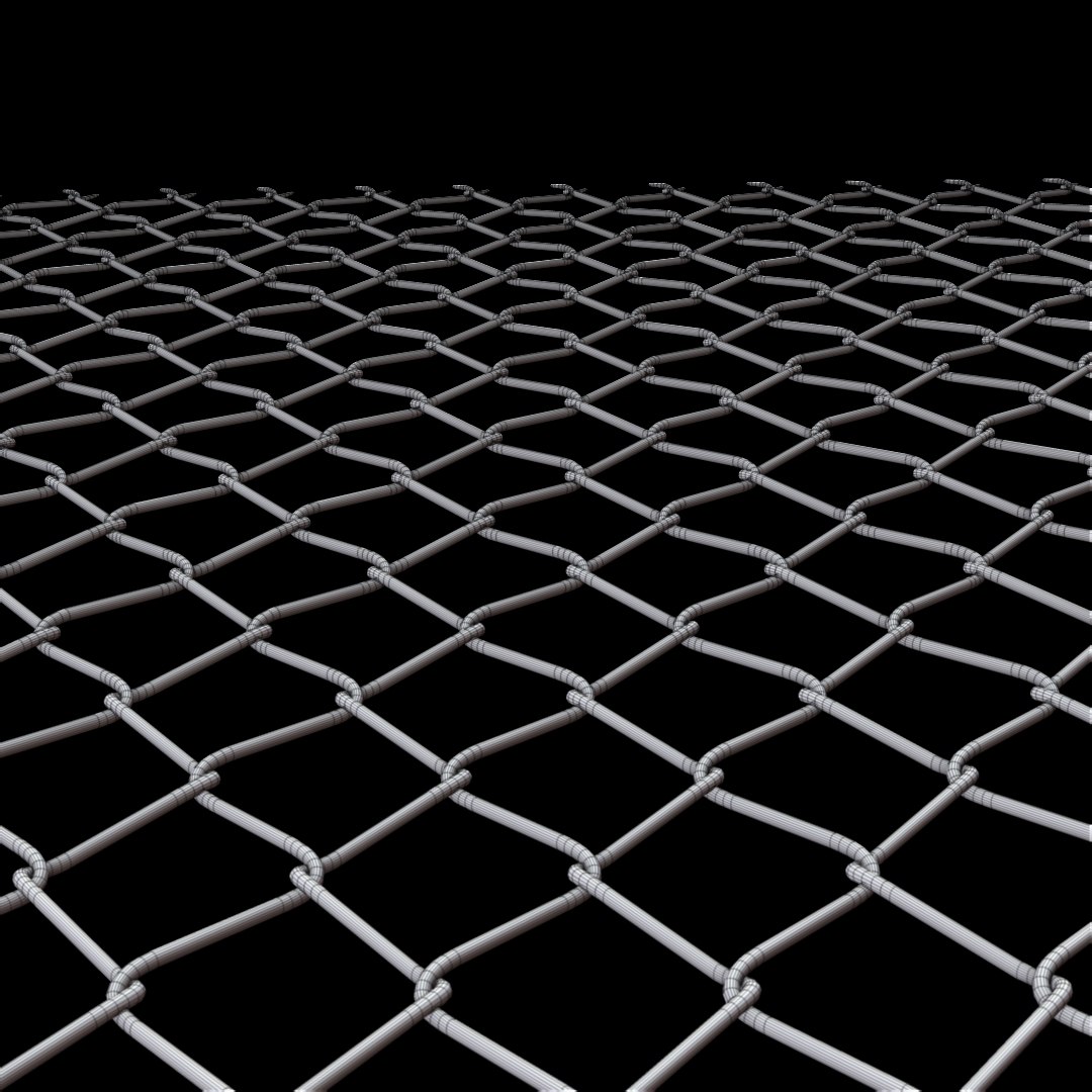 3D Wire Fence Model - TurboSquid 1464126