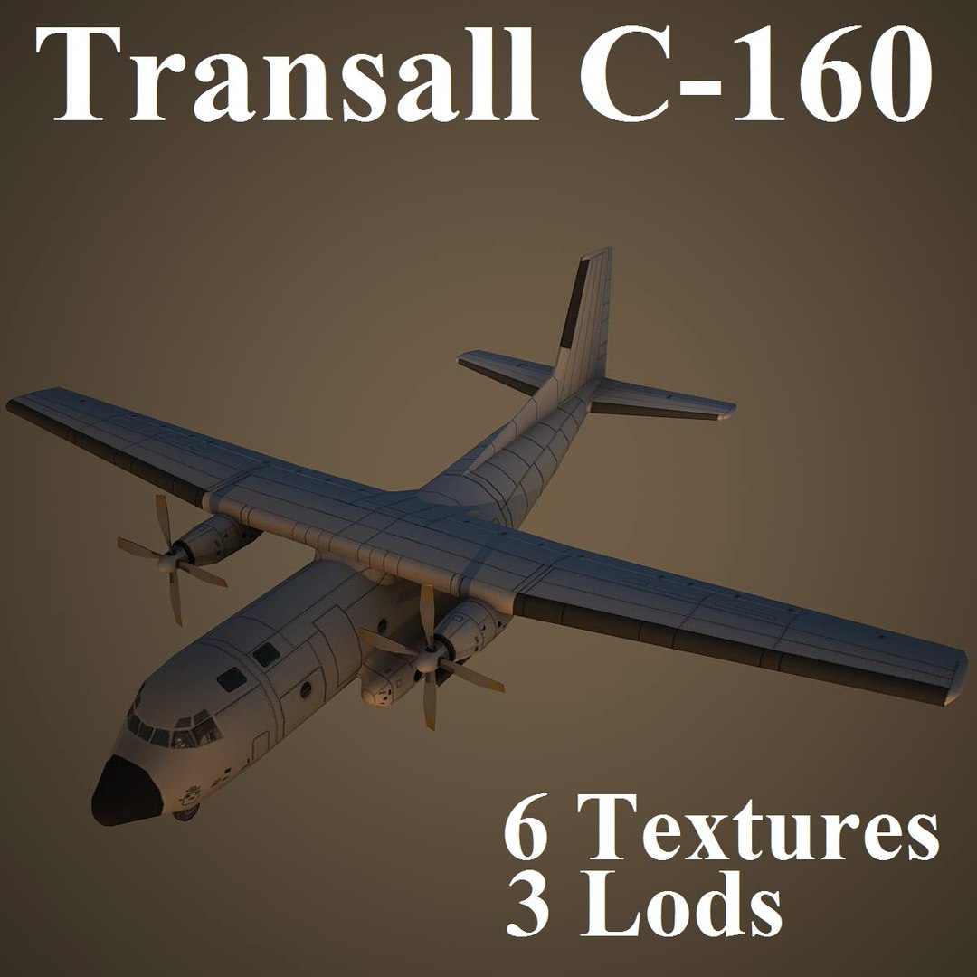 3d Model Of Transall Air Low-poly