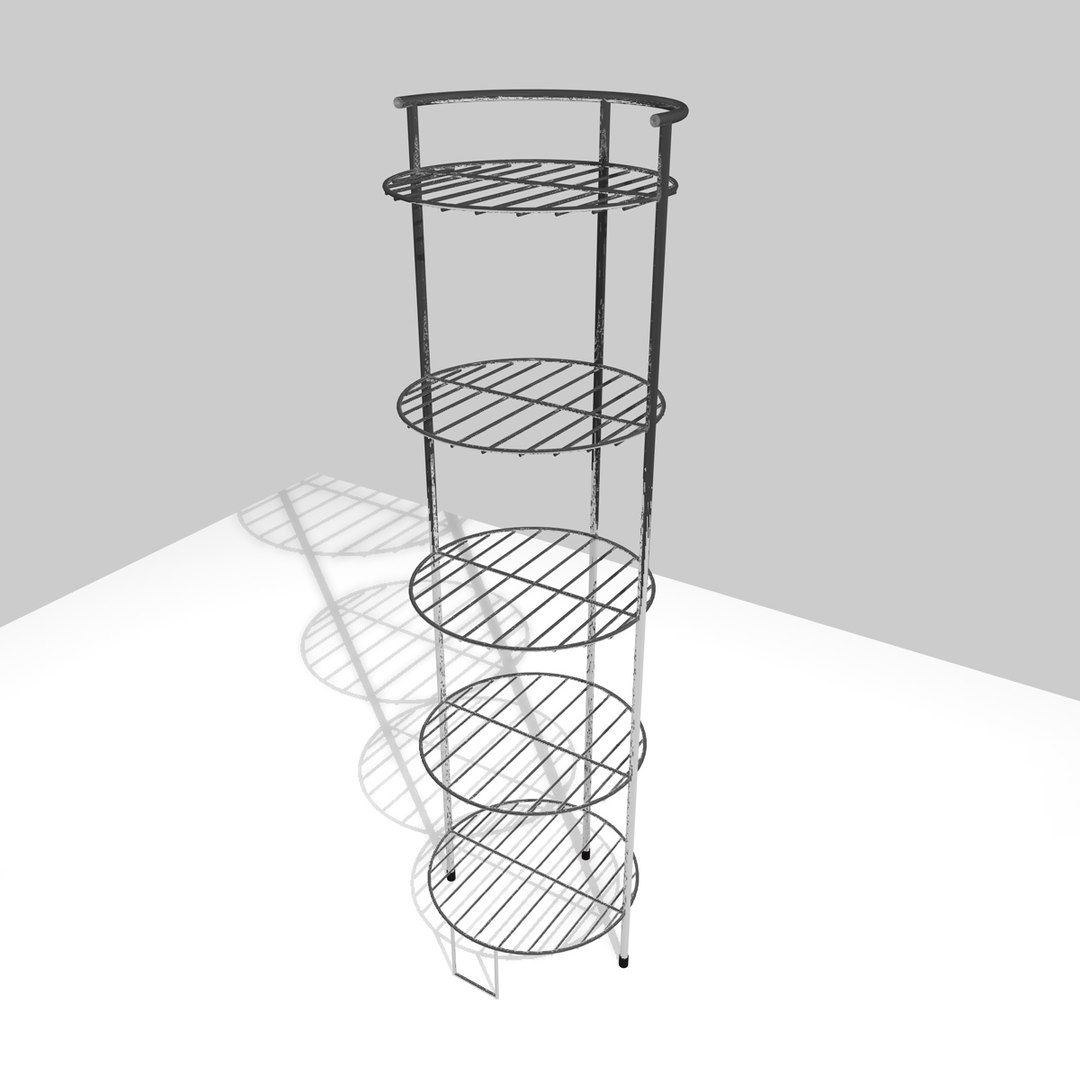 3d model chrome pan stand