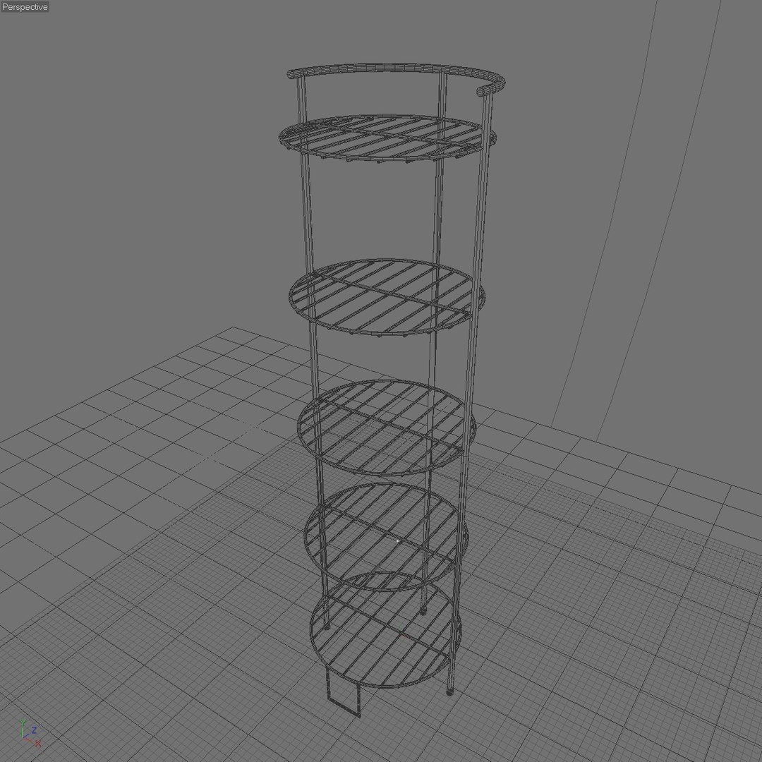 3d model chrome pan stand