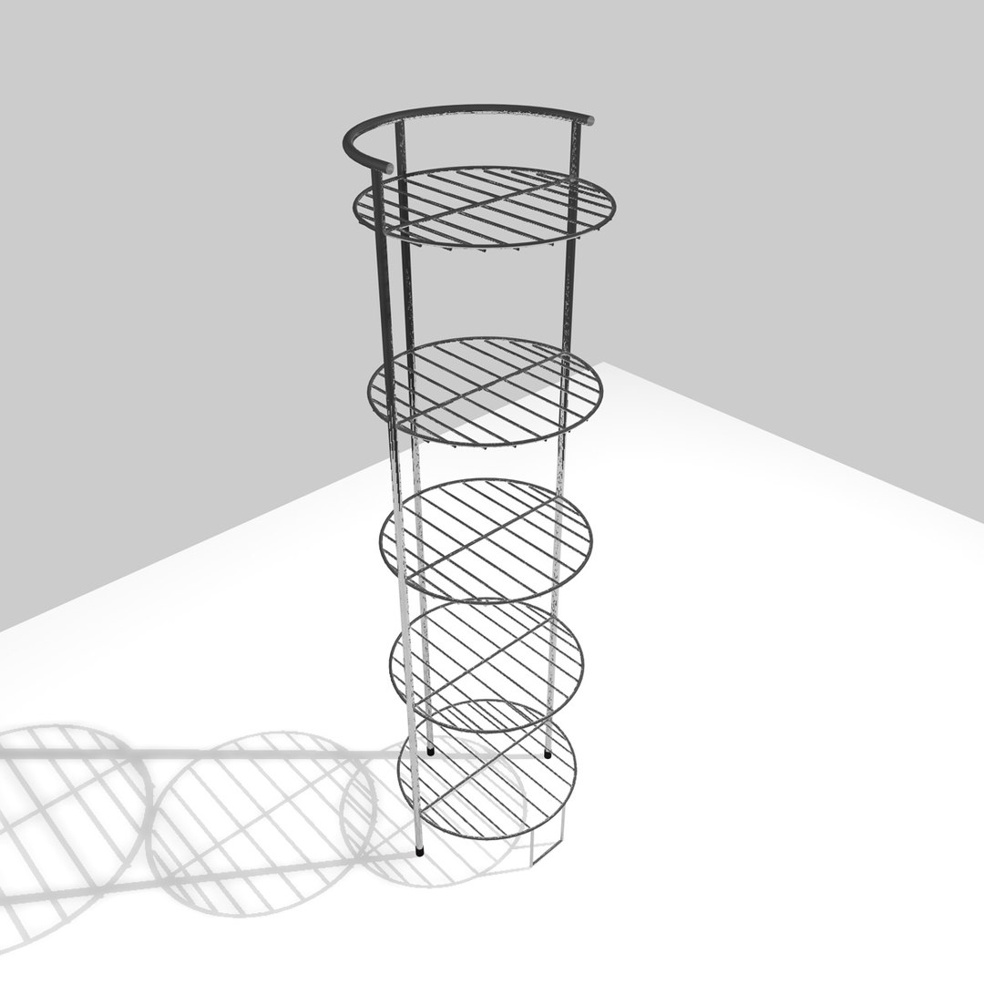 3d model chrome pan stand