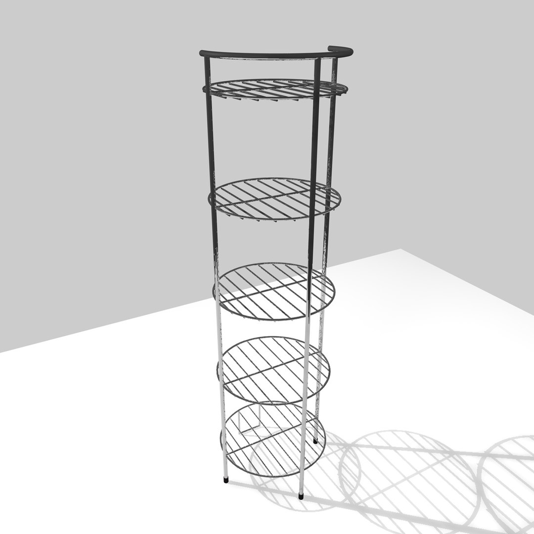 3d model chrome pan stand
