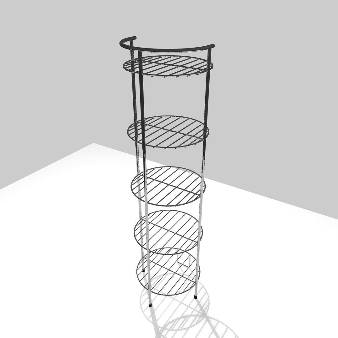 3d model chrome pan stand