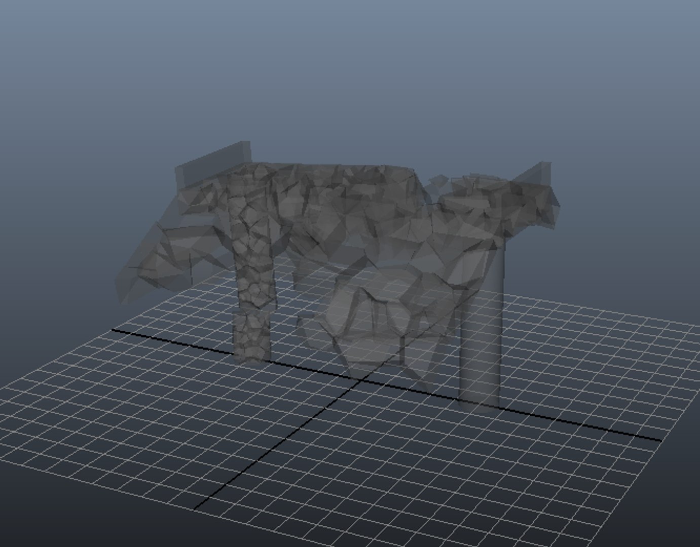 Free Fbx Model Broken Bridge Highway