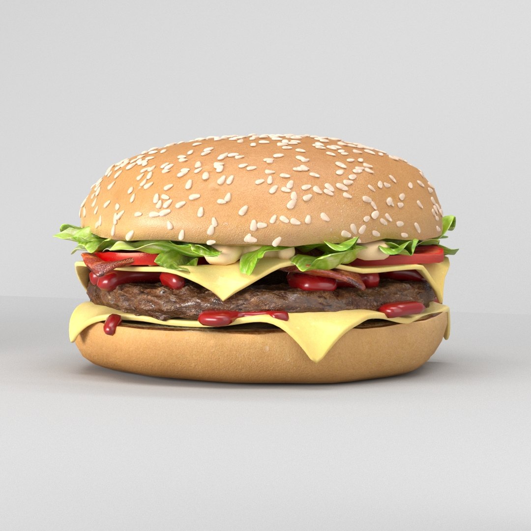Burger 3D Model - TurboSquid 1521104