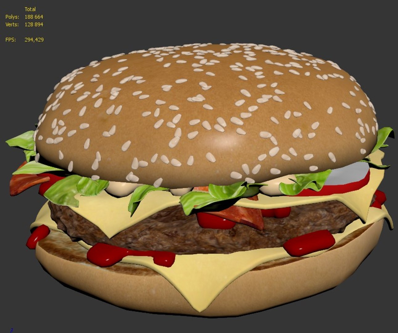 Burger 3D Model - TurboSquid 1521104